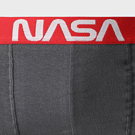 NASA - Boxer Basic Worm Gris Anthracite Rouge - LaBoutiqueOfficielle.com