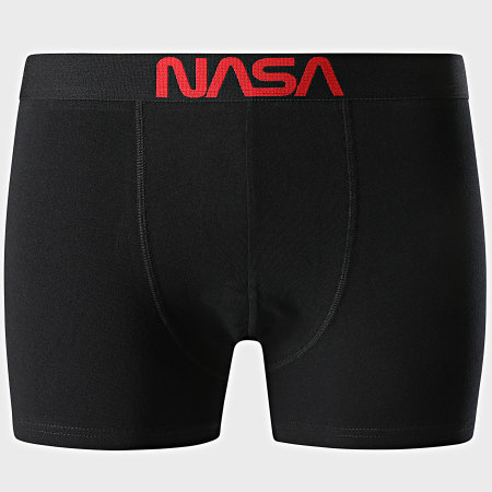 NASA - Boxer Basic Worm Noir Noir - LaBoutiqueOfficielle.com