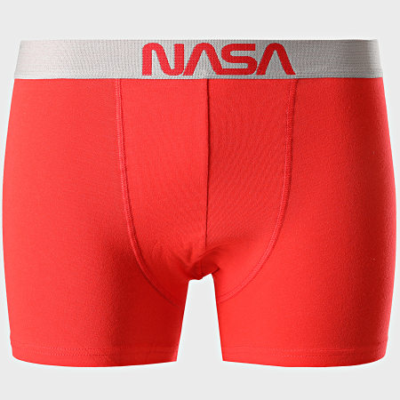 NASA - Boxer Basic Worm Rouge Gris - LaBoutiqueOfficielle.com