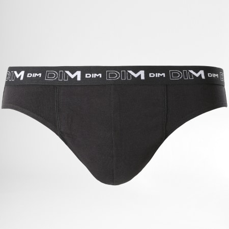 Dim - Lot De 3 Slips Coton Stretch D6595 Noir Gris Blanc ...
