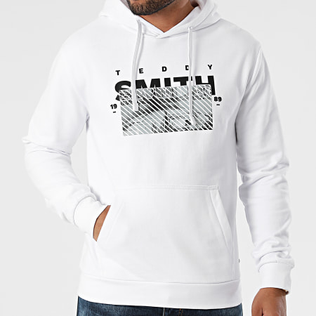 Teddy Smith - Sweat Capuche Darius Blanc - LaBoutiqueOfficielle.com