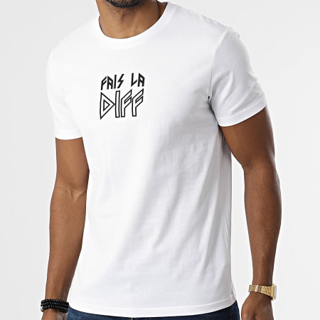 Fais La Diff - Tee Shirt Logo Blanc Noir - LaBoutiqueOfficielle.com
