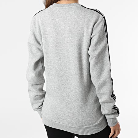 Adidas Sportswear - Sweat Crewneck Femme A Bandes GK9110 Gris Chiné ...