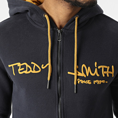Teddy Smith - Sweat Zippé Capuche Giclass 10913638D Bleu Marine ...