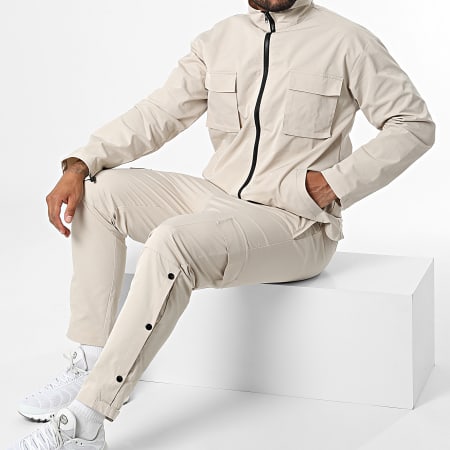 Frilivin - Ensemble Veste Zippée Et Pantalon Cargo Beige ...