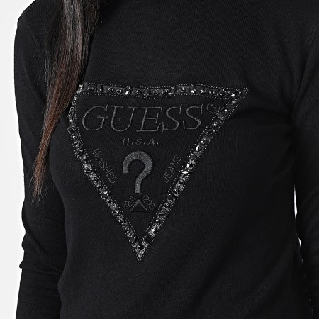 Guess - Pull Col Roulé Femme W2BR50-Z2NQ2 Noir - LaBoutiqueOfficielle.com