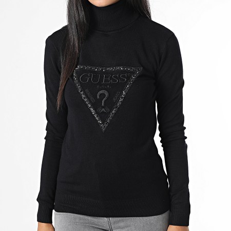 Guess - Pull Col Roulé Femme W2BR50-Z2NQ2 Noir - LaBoutiqueOfficielle.com