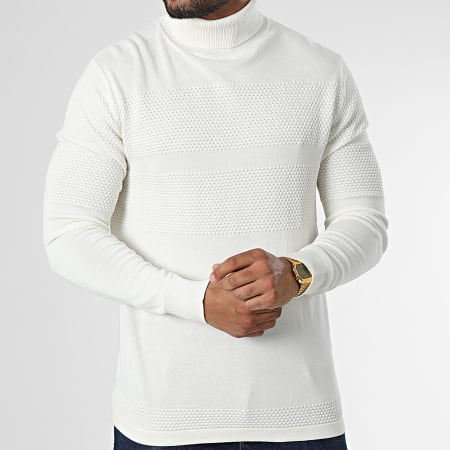 Selected - Pull Col Roulé Maine Blanc - LaBoutiqueOfficielle.com