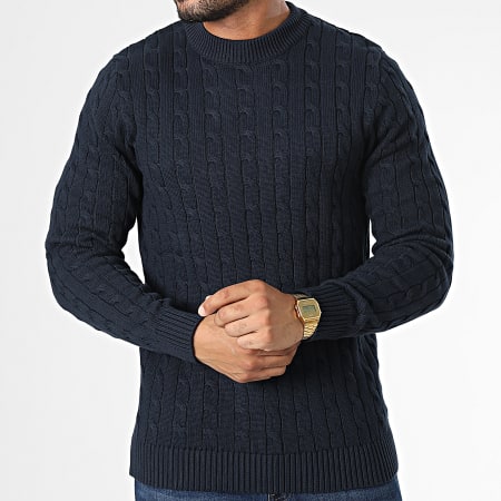 Selected - Pull Ryan Structure Bleu Marine - LaBoutiqueOfficielle.com