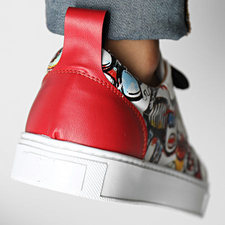 Classic Series - Baskets 15004 White Red Lipped - LaBoutiqueOfficielle.com