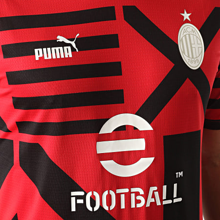 Puma - Maillot De Foot AC Milan Prematch 767549 Rouge Noir ...