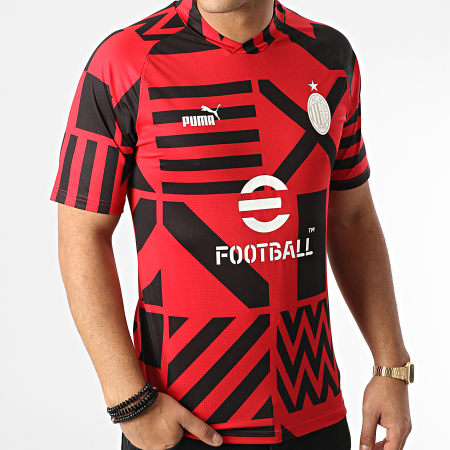 Puma - Maillot De Foot AC Milan Prematch 767549 Rouge Noir ...