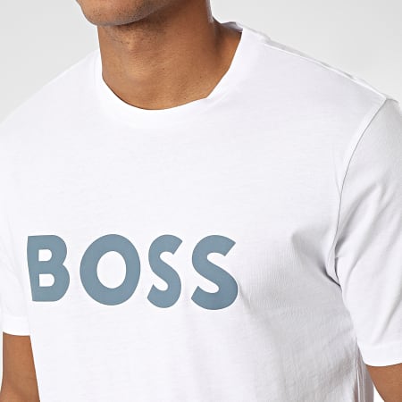 BOSS - Tee Shirt Thinking 1 50481923 Blanc - LaBoutiqueOfficielle.com