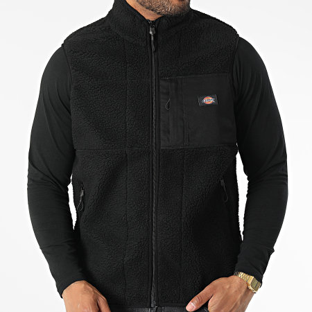 Dickies - Veste Fourrure Zippée Sans Manches Red Chute A4XYM Noir - Ryses