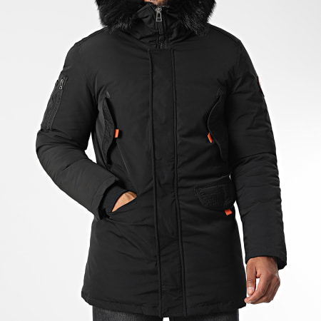 Kymaxx - Parka Capuche Fourrure 5076 Noir Noir - LaBoutiqueOfficielle.com