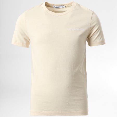 Calvin Klein - Tee Shirt Enfant Chest Logo 0326 Beige ...