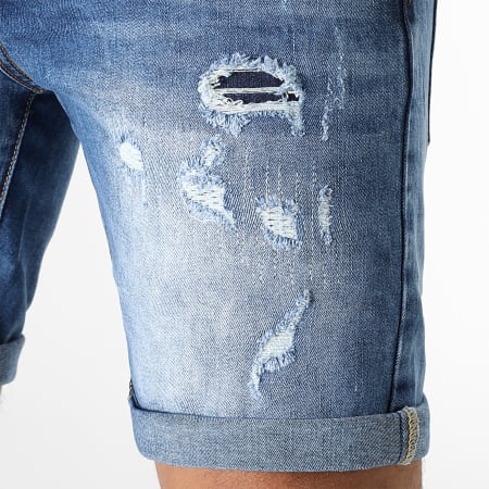 LBO - Short Jean Avec Destroy 0209 Denim Bleu Medium ...