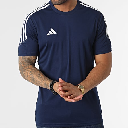 Adidas Performance - Tiro 23 Camiseta a rayas HZ0175 Azul marino - Ryses