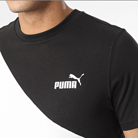 Puma - Tee Shirt Puma Power Cat 673380 Noir Blanc Gris Chiné ...