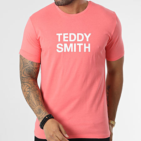 Teddy Smith - Tee Shirt Ticlass Basic Rose Corail ...