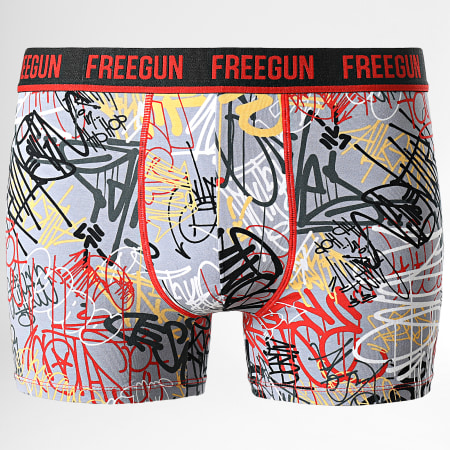 Freegun - Lot De 2 Boxers Graffiti Gris - LaBoutiqueOfficielle.com