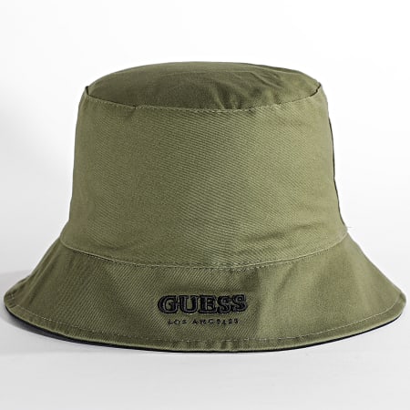 Guess - Bob Réversible AM9052 Noir Vert Kaki - LaBoutiqueOfficielle.com