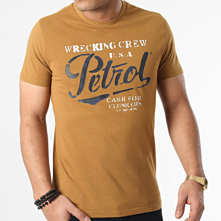 Petrol Industries - Tee Shirt TSR601 Marron - LaBoutiqueOfficielle.com