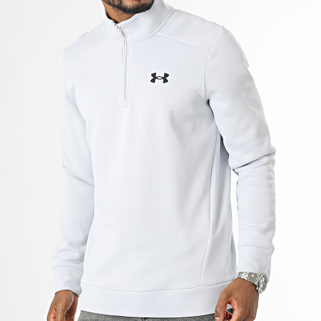 Under Armour - Sweat Col Zippé Fleece 1373358 Bleu Ciel ...