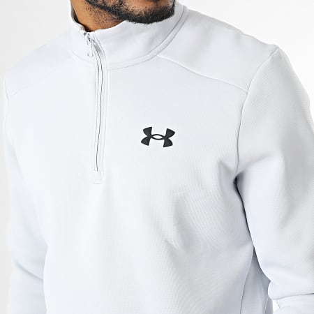 Under Armour - Sweat Col Zippé Fleece 1373358 Bleu Ciel ...