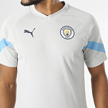 Puma - Maillot De Foot Training Jersey Manchester City 767748 Gris ...