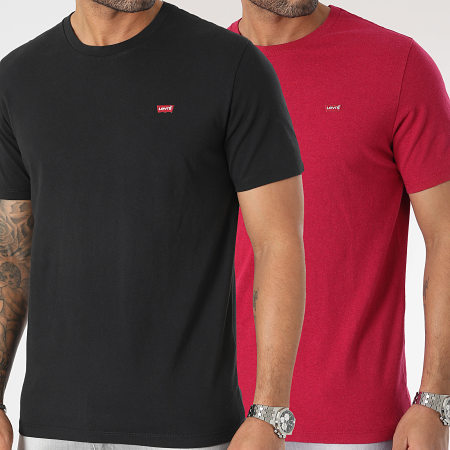 Levi's - Lot De 2 Tee Shirts 56605 Noir Bordeaux - LaBoutiqueOfficielle.com