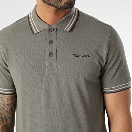 Teddy Smith - Polo Manches Courtes Pasian Vert Kaki Clair ...