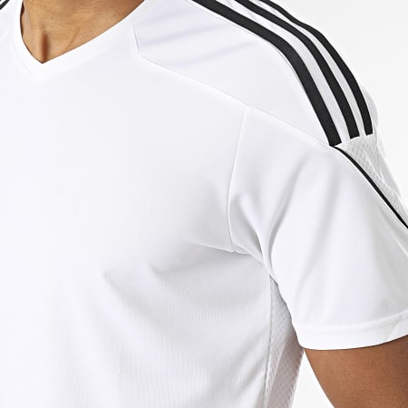Adidas Performance - Tiro 23 HR4610 Camiseta blanca con cuello en V y ...