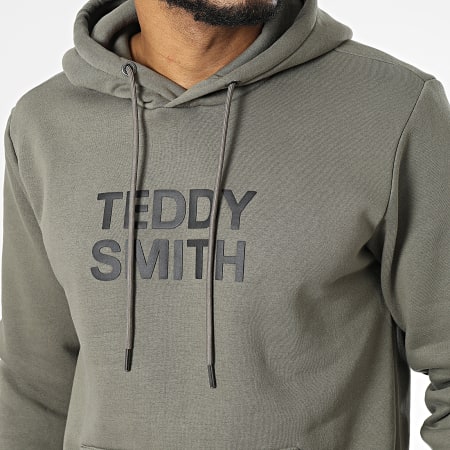Teddy Smith - Sweat Capuche Siclass 10816368D Vert Kaki ...