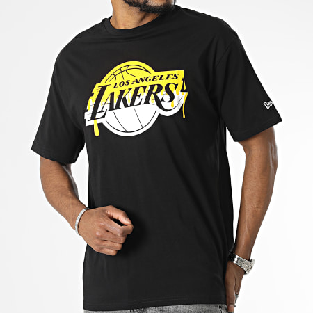 New Era - Tee Shirt Drip Logo Los Angeles Lakers 60332202 Noir ...