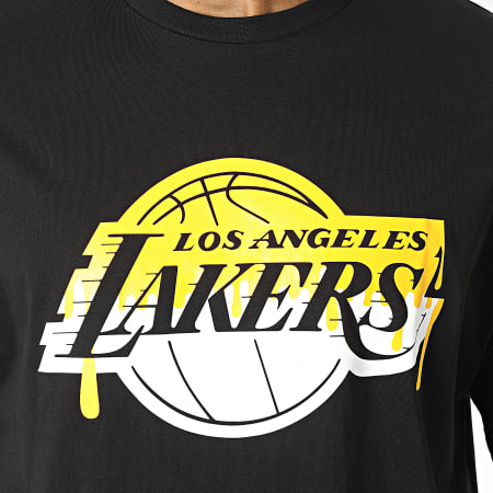 New Era - Tee Shirt Drip Logo Los Angeles Lakers 60332202 Noir ...