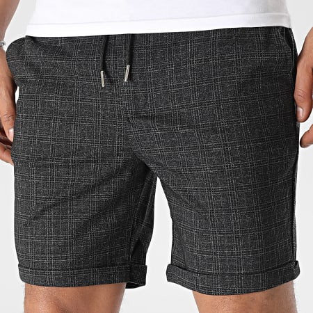 Classic Series - Short A Carreaux Rock Noir Gris Anthracite ...