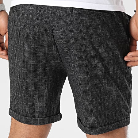 Classic Series - Short A Carreaux Rock Noir Gris Anthracite ...