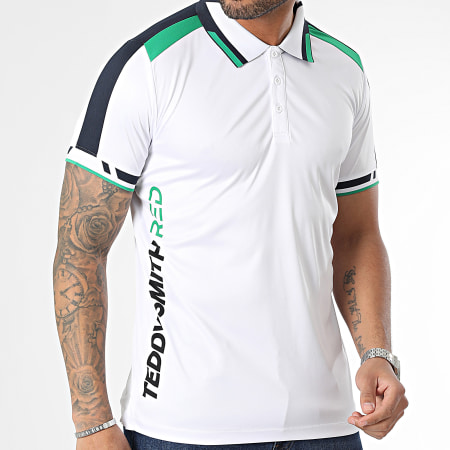 Teddy Smith - Polo Manches Courtes A Bandes Hilrey TR11300007D Blanc ...