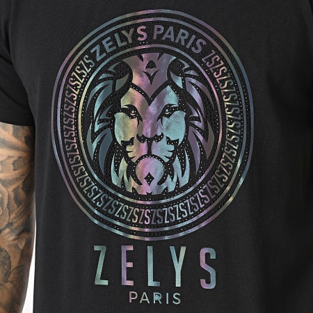 Zelys Paris - Tee Shirt Réfléchissant Strass Gomes Noir ...