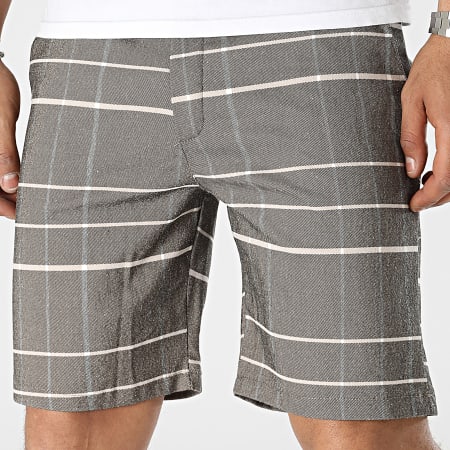 Frilivin - Short Chino A Carreaux Marron Chiné - LaBoutiqueOfficielle.com