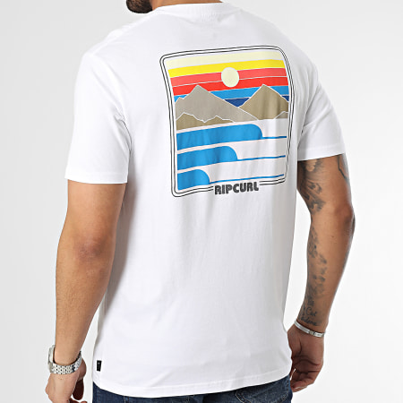 Rip Curl - Tee Shirt Surf Revivial Sunset 04IMTE Blanc ...