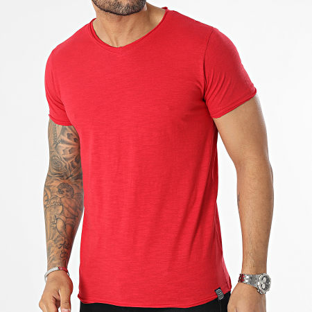 Classic Series - Tee Shirt Col V Rouge - LaBoutiqueOfficielle.com