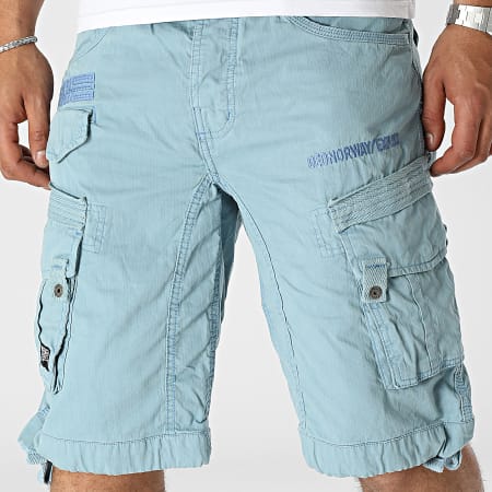 Geographical Norway - Short Cargo Bleu Clair - LaBoutiqueOfficielle.com
