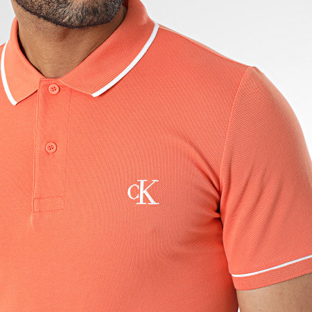 Calvin Klein - Polo Manches Courtes Slim 5603 Orange ...