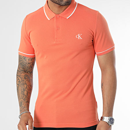 Calvin Klein - Polo Manches Courtes Slim 5603 Orange ...