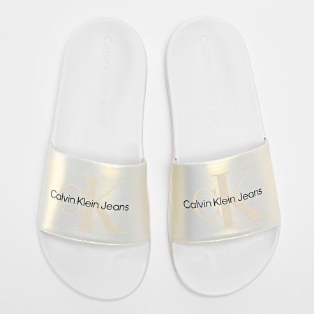 calvin klein sliders eggshell