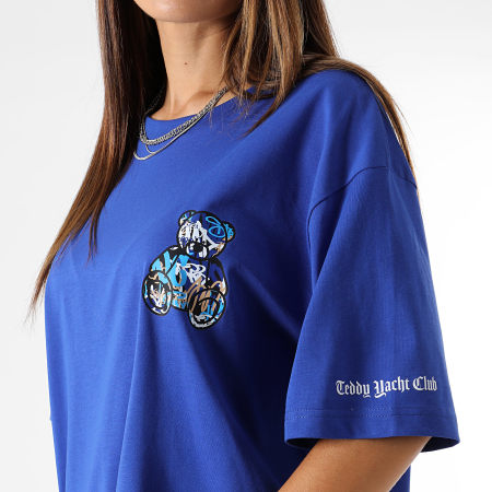 Teddy Yacht Club - Tee Shirt Oversize Large Femme Art Series Blue Front ...