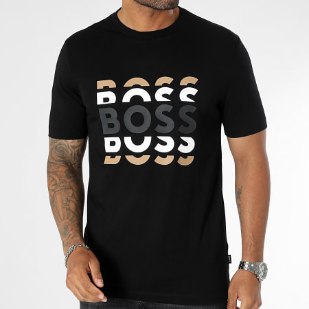 BOSS - Tee Shirt Tiburt 414 50495735 Noir - LaBoutiqueOfficielle.com