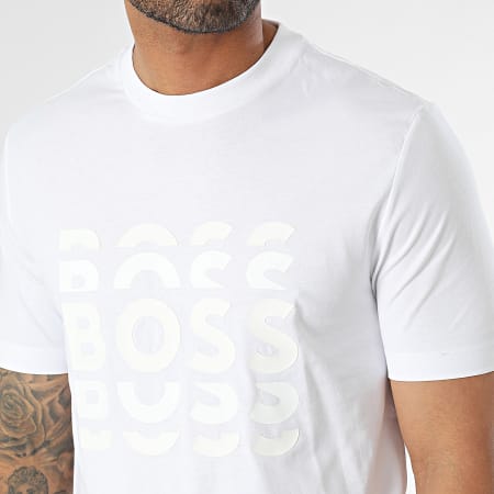 BOSS - Tee Shirt Tiburt 414 50495735 Blanc - LaBoutiqueOfficielle.com